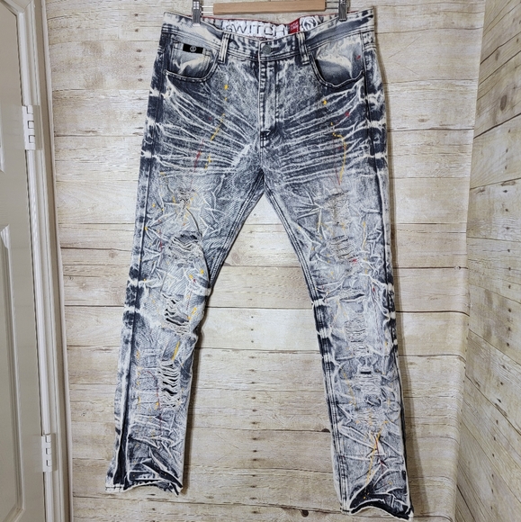 switch | Jeans | Mens Jeans Taper Fit Leg Switch Designer Faded Rips ...